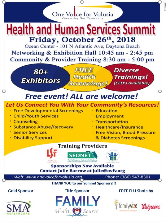 10-26-18 Summit Community Flyer - One Voice for Volusia